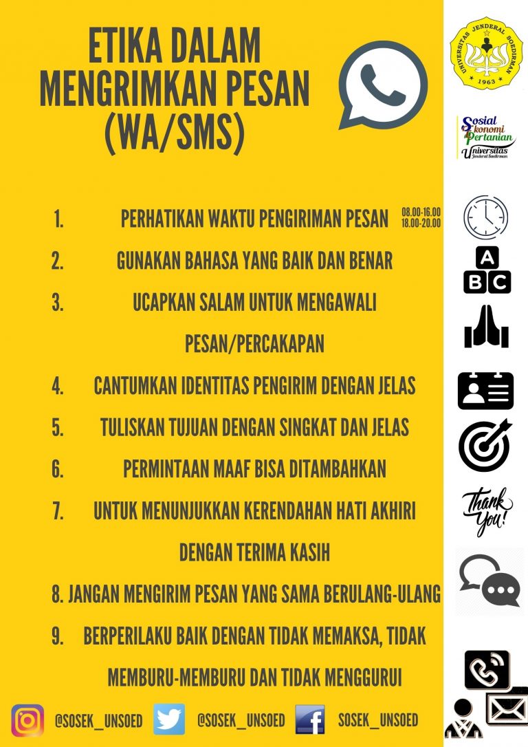 ETIKA DALAM MENGIRIM PESAN (WA/SMS) DAN E-MAIL – Sosial Ekonomi Pertanian