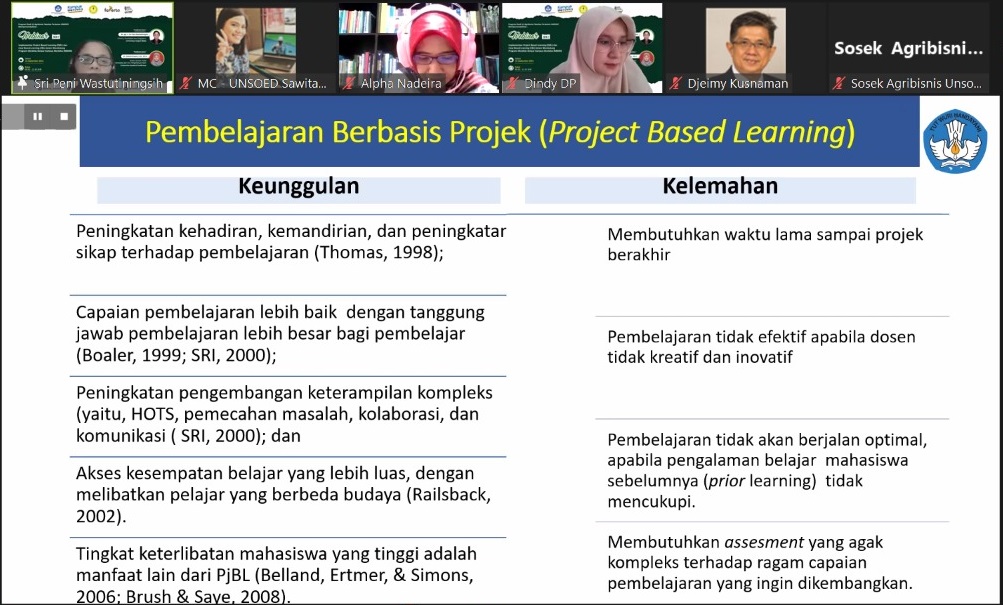 Webinar Seri 2 “Implementasi Project Based Learning (PjBL) dan Case ...